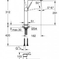 GROHE Plus 32618003 Высокий смеситель для раковины, в магазине ...