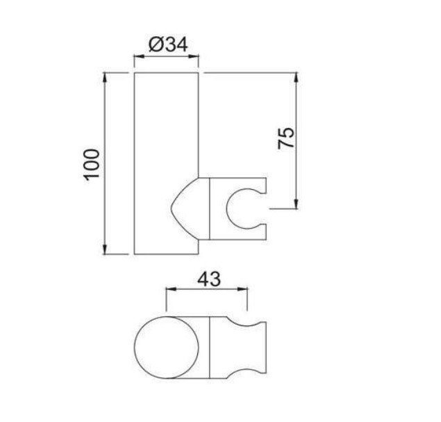 Jaquar Shower SHA-GRF-555 Держатель для ручного душа (графит), в ...