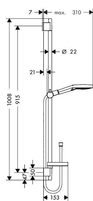Hansgrohe Raindance Select S 120/Unica 0,90 EcoSmart 26633400 Душевой ...