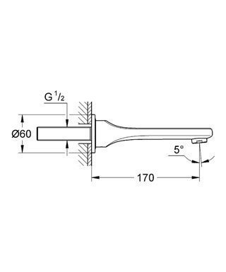 Излив для ванны 13342 LS0 GROHE Veris, белая луна, в магазине ...