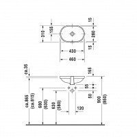 Duravit Foster 0336430000 - Врезная раковина 46*31 см (белый), в ...