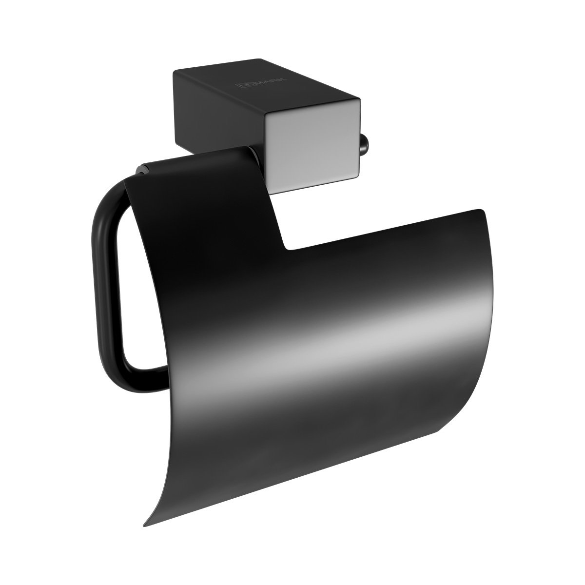 Lemark SMOOTH LINE 9722011 Держатель для туалетной бумаги с крышкой (чёрный матовый), купить в ...